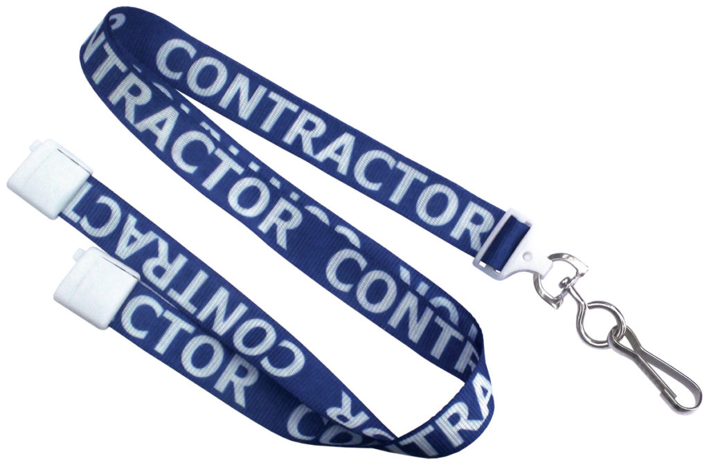 Contractor Lanyard w/Breakaway - 100 pack standard woven nylon