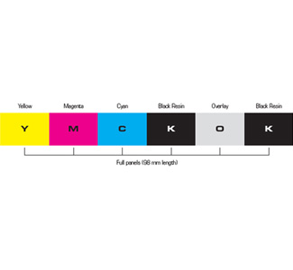 Evolis R6F003AAA 6 Panel Color Ribbon-YMCKO-K
